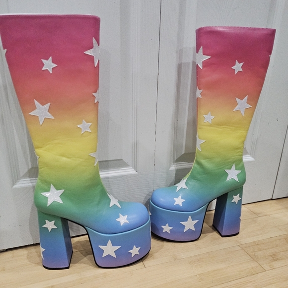 Current Mood | Shoes | Dolls Kill Current Mood Shooting Star Knee High ...